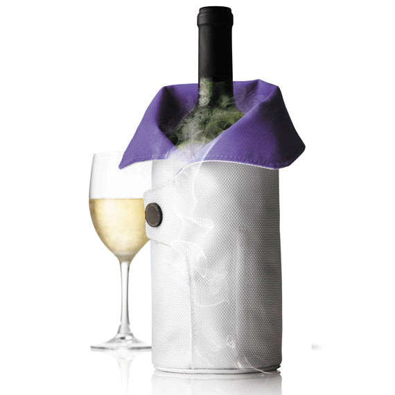 Menu Cool Coat Bottle Cooler, in white and neo purple.– Dream Icons